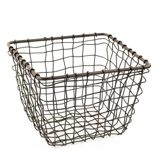 MightyNest Design Ideas Wire Basket with Set of 15 Reusable Dish Cloths for Kitchen | Paper Towel Alternative | Zero Waste | Each Kitchen Dish Towel is 12” x 12” | Reusable Kitchen Dish Rags