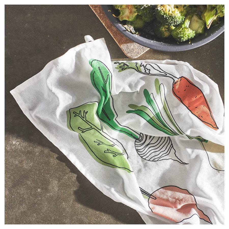 TORVFLY Dish Towel, Patterned/Green, 12x16