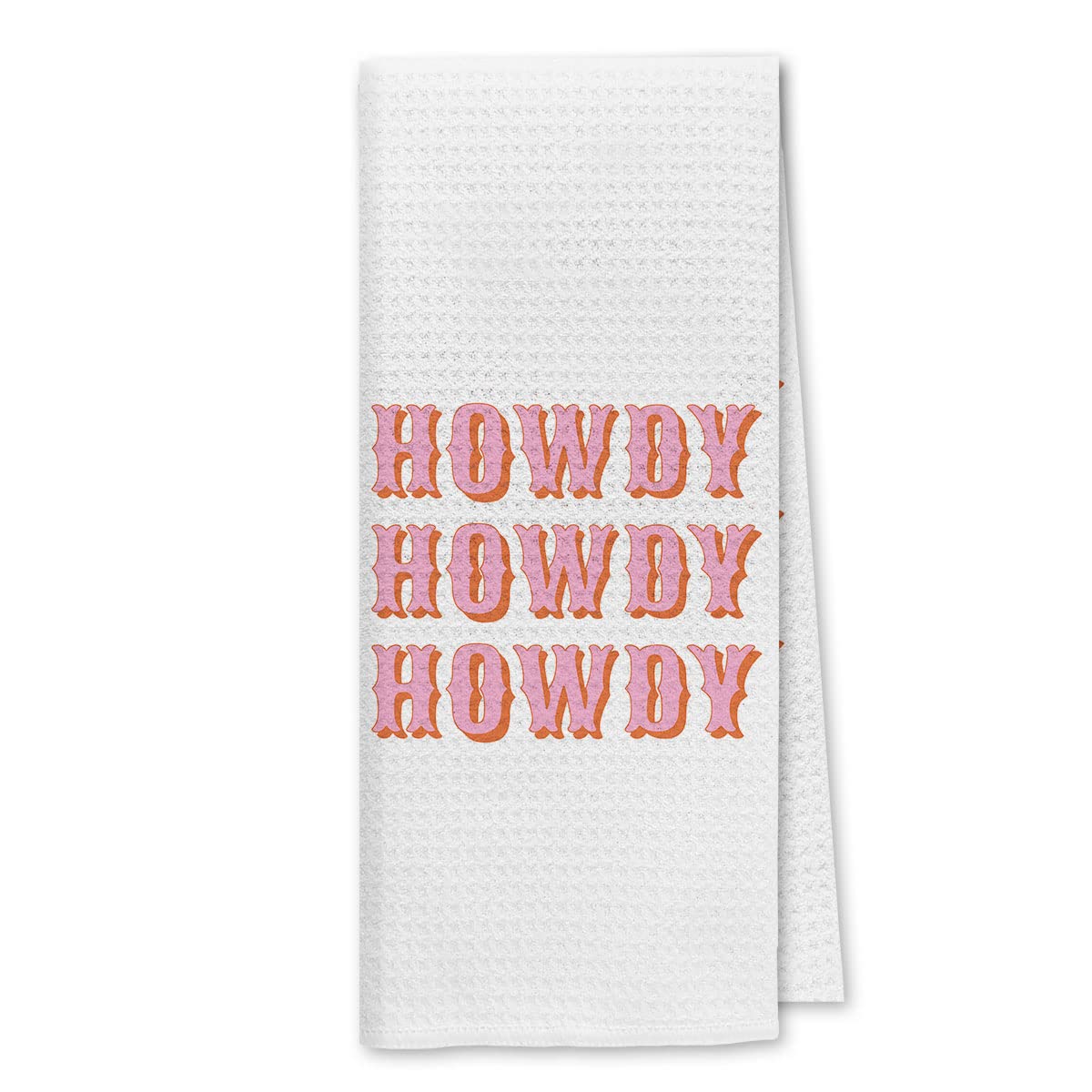 Dibor Hot Pink Preppy Howdy Kitchen Towels Dish Towels Dishcloth,Hot Pink Preppy Decorative Absorbent Drying Cloth Hand Towels Tea Towels for Bathroom Kitchen,Teen Girls Gifts