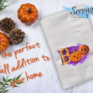 Halloween Decoration | Fall Kitchen Towels | Hand Towels For Bathroom | Pumpkin Decor | Gnome Witch Bat Black Cat Orange | Harvest Thanksgiving Halloween Decorations For Home