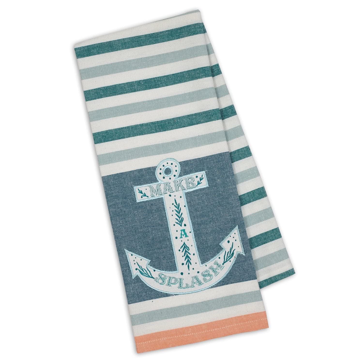 Design Imports DII Embellished Beachy Dishtowel (Make Splash Anchor)