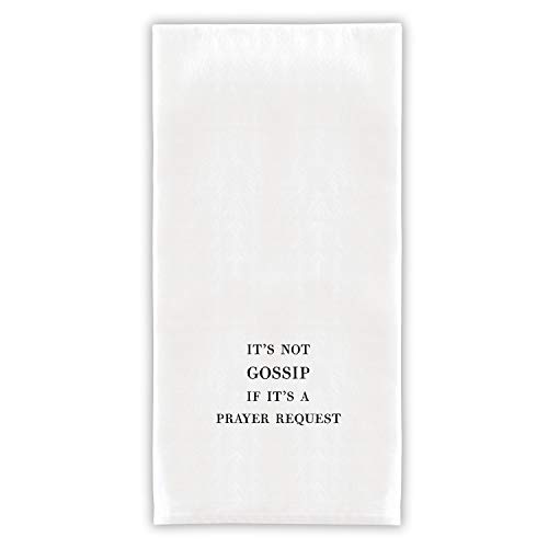 Santa Barbara Design Studio Dish Towel Face-to-Face Designs Ultra-Absorbent Thirsty Boy Towels, 30" x 30", It's Not Gossip If It's a Prayer Request