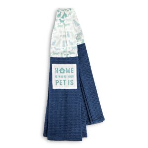 demdaco home where pet is navy 69 inch cotton fashion kitchen boa