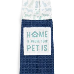 DEMDACO Home Where Pet Is Navy 69 inch Cotton Fashion Kitchen Boa