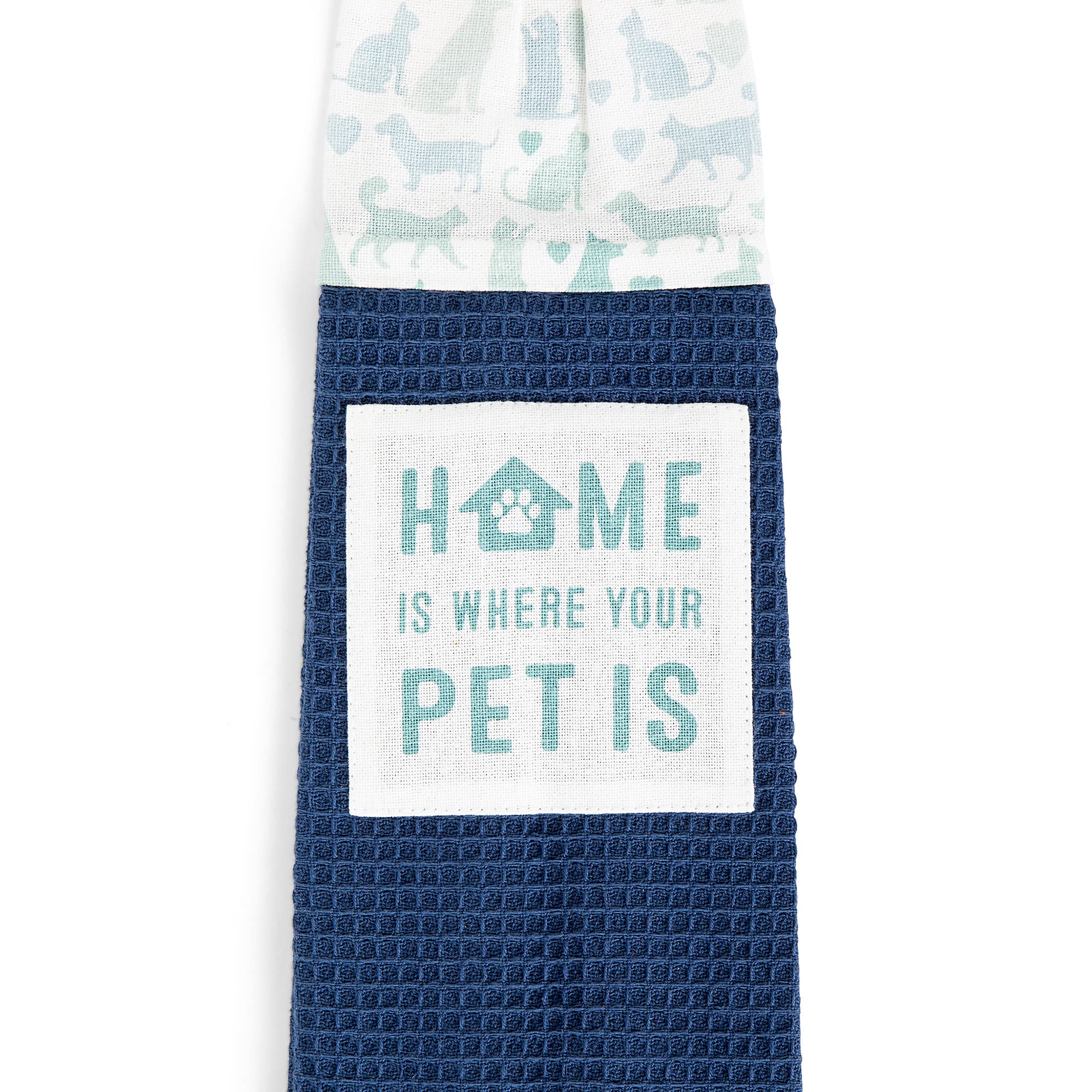 DEMDACO Home Where Pet Is Navy 69 inch Cotton Fashion Kitchen Boa