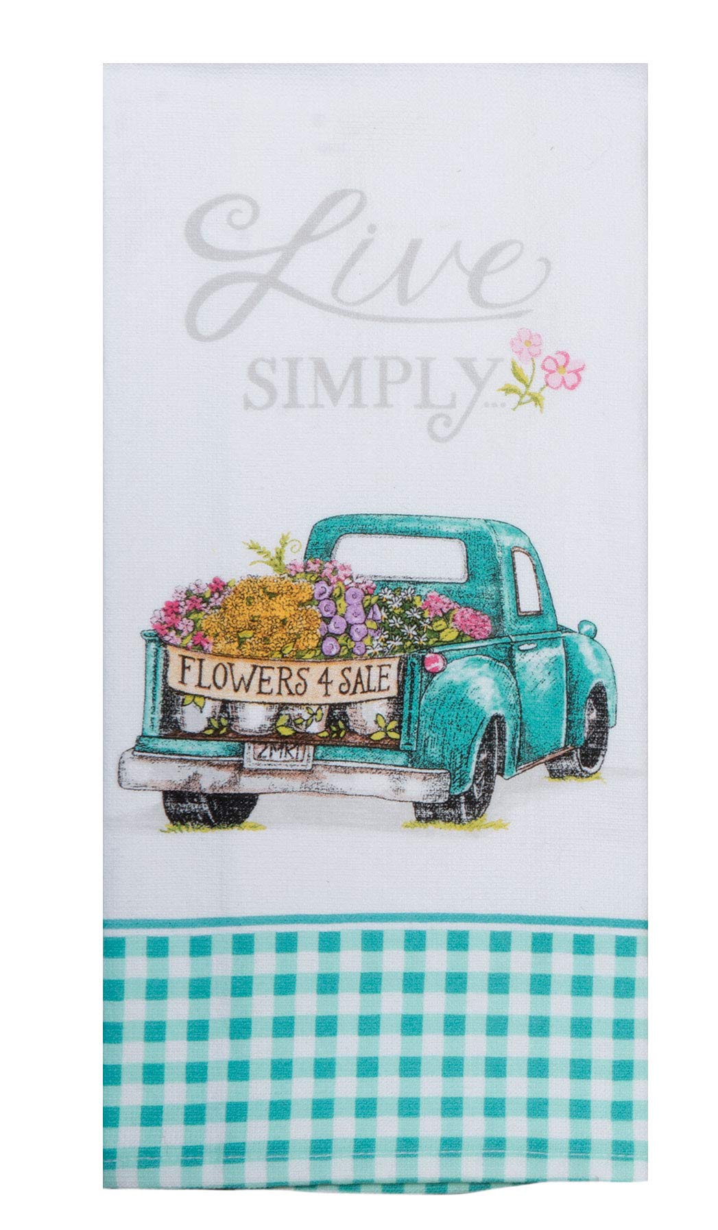 Kay Dee Designs Live Simply Truck Dual Purpose Dish Towel, 16 x 26, Various