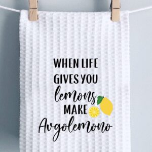 PWHAOO Lemonade Kitchen Towel When Life Gives You Lemons Kitchen Towel Gift for Fruit Lovers (Gives You Lemons Towel)