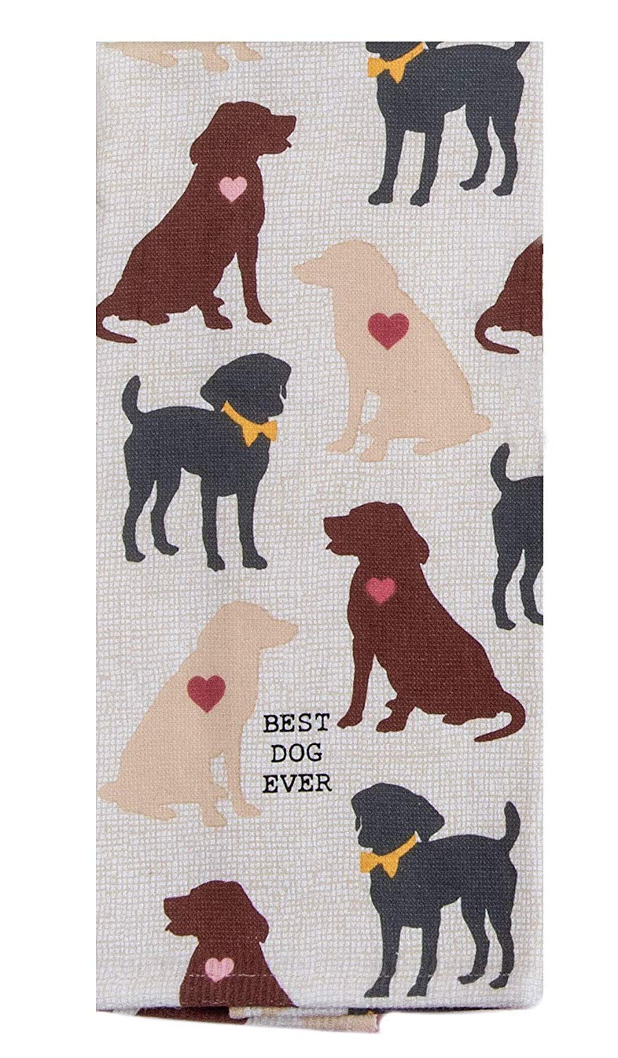 Kay Dee Designs Best Dog Ever Dual Purpose Terry Kitchen Towel, 16" x 26", Various