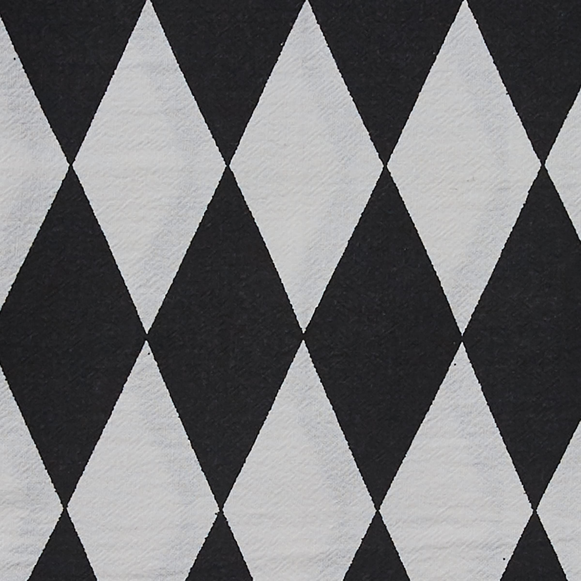 Split P Harlequin Black White Dishtowel Set of 2