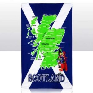 MAP OF SCOTLAND TEA TOWEL