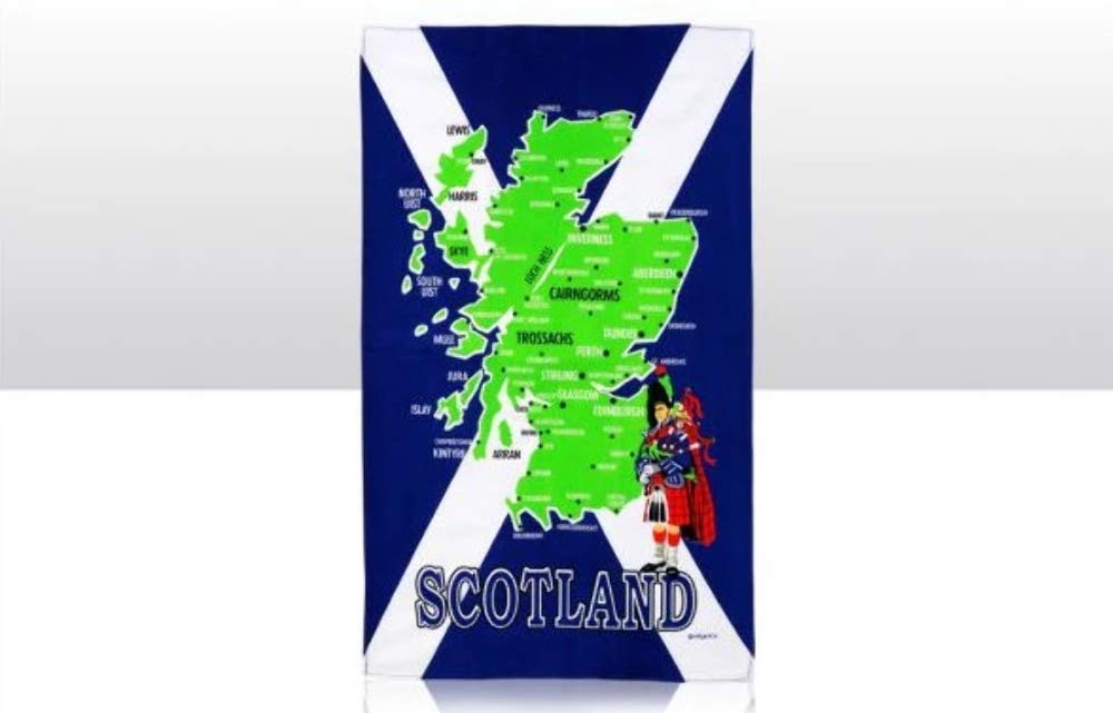 MAP OF SCOTLAND TEA TOWEL