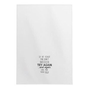 Mom Gifts for Women If at First You Don't Succeed Try Again and Again Love Third Child Decorative Kitchen Tea Towel White