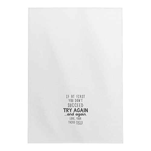 Mom Gifts for Women If at First You Don't Succeed Try Again and Again Love Third Child Decorative Kitchen Tea Towel White