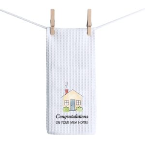 zjxhpo new home kitchen tea towel congratulations on your new home dish towel housewarming gift new home congratulation gift (new home towel)