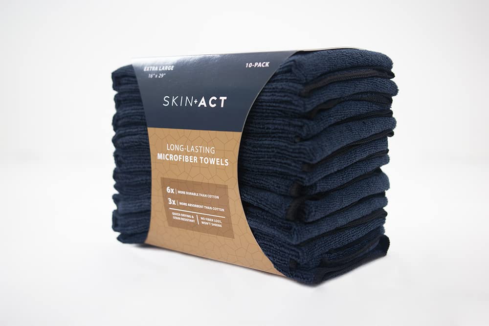 SKINACT Microfiber Towel Black 10PCS