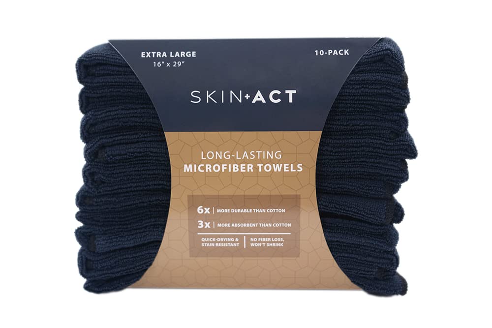 SKINACT Microfiber Towel Black 10PCS