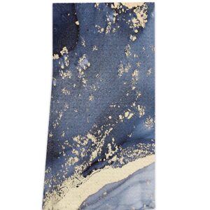 OHSUL Navy Blue Marble with Golden Veins Absorbent Kitchen Towels Dish Towels Dish Cloth,Abstract Modern Texture Hand Towels Tea Towel for Bathroom Kitchen Decor