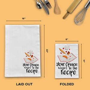 Kitcha Funny Kitchen Towels and Dishcloths Sets of 4 |Unique Funny Dish Towels with Sayings, Perfect for Housewarming Gifts New Home| Funny Hand Towels for Kitchen Gifts.