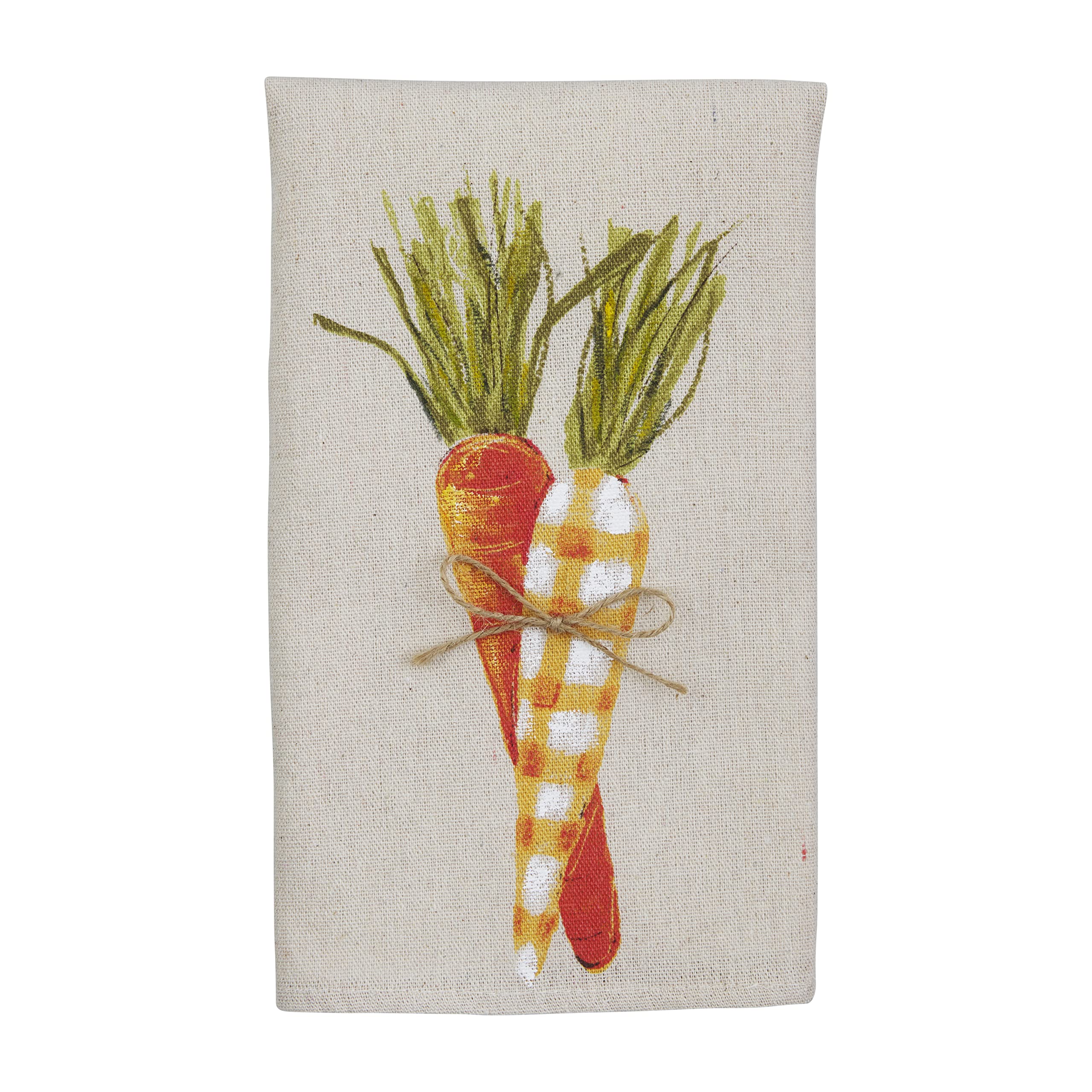 Mud Pie Painted Easter Towel, Carrot, 14" x 21"