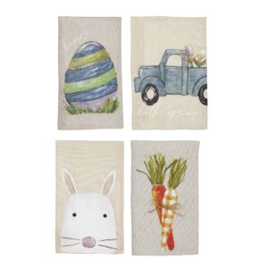 Mud Pie Painted Easter Towel, Carrot, 14" x 21"