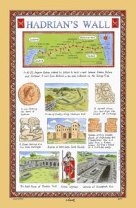 samuel lamont hadrians wall cotton tea towel