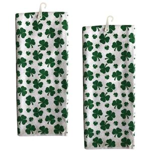 greenbrier international 2 set of 2 pc | irish kitchen towels | st patricks hand towels bathroom decoration | st patricks day decorations dish towel set | saint patrick kitchen towels set