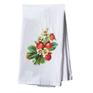 strawberry style 2 dish flour sack kitchen towel