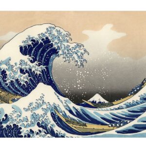 Nawrap Printed Dishcloth, Made in Japan, The Great Waves by Hokusai