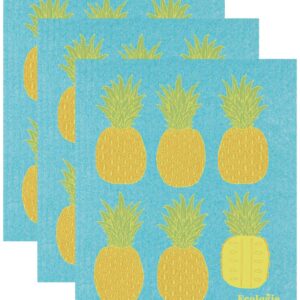 Ecologie by Danica Swedish Sponge Reusable Dishcloth Pineapples 6.5 x 8 inches, Set of 3