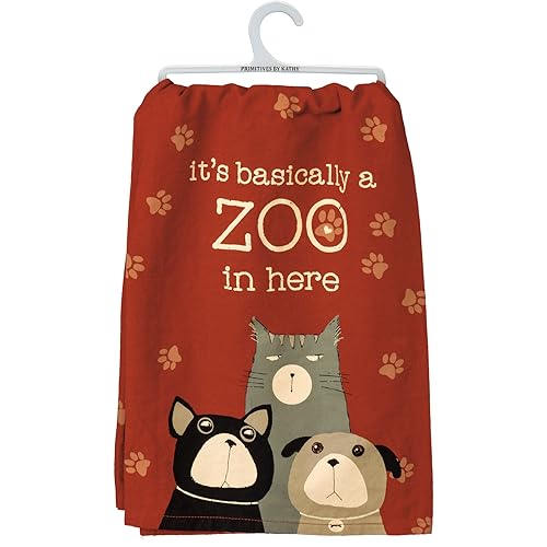 Primitives by Kathy Decorative Kitchen Towel - It's Basically A Zoo in Here