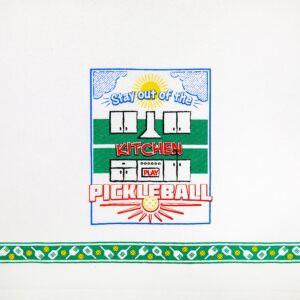 Cackleberry Home Pickleball Lover Cotton Kitchen Towel Set - Stay Out of The Kitchen and Eat Sleep Play Pickleball