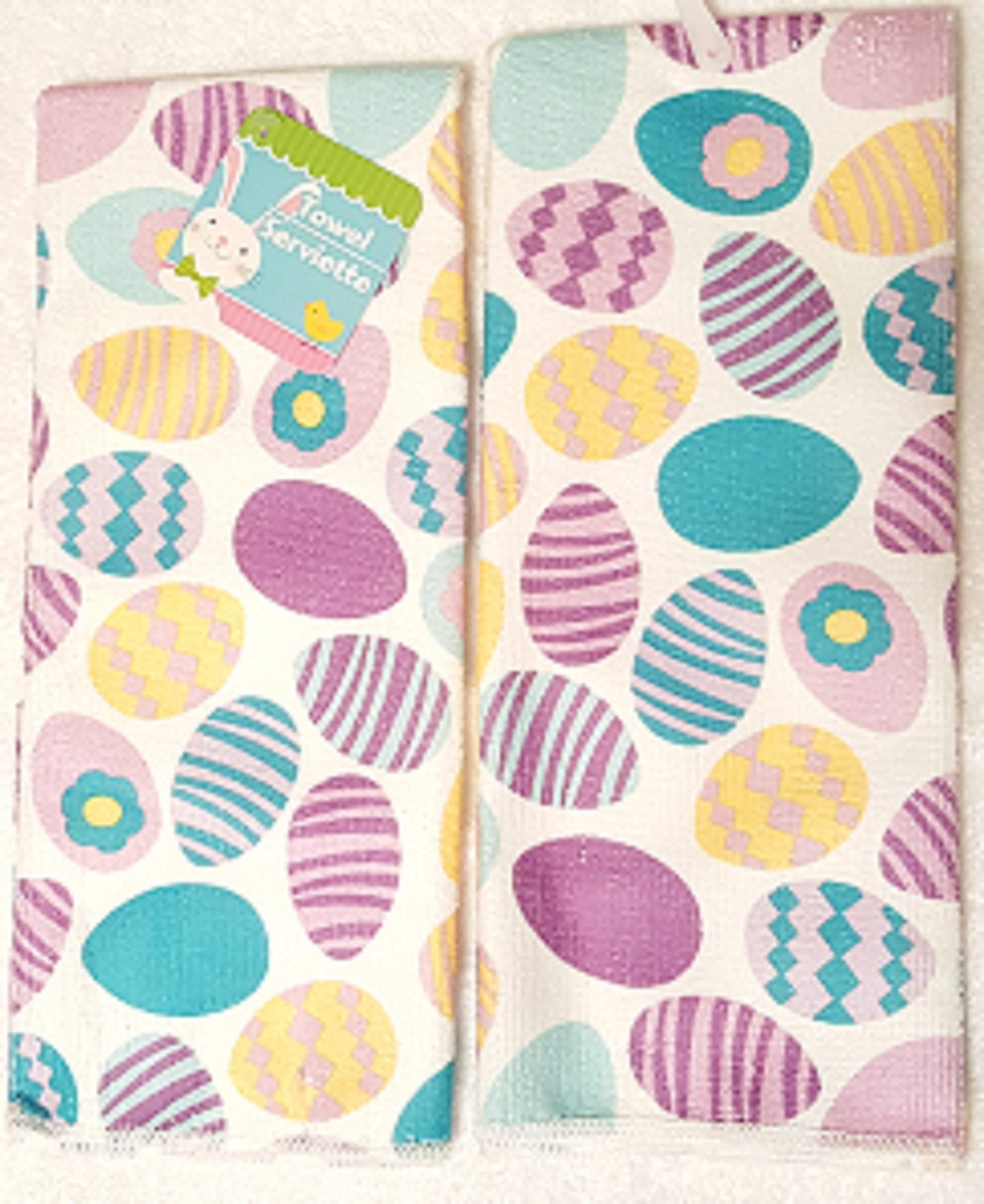 Happy Easter Bunnies 2 pack Kitchen Towels by Greenbrier