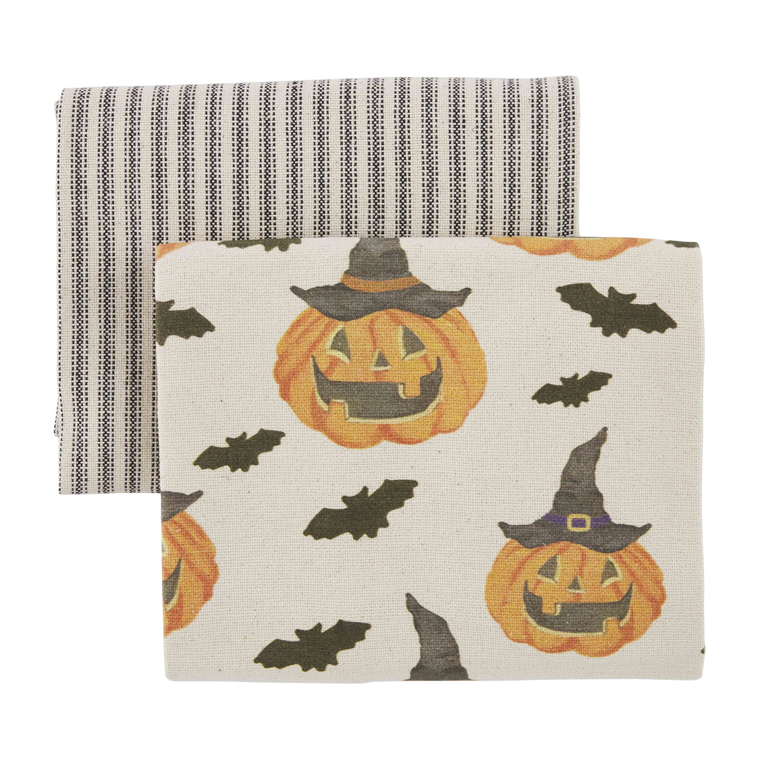 Mud Pie Halloween Towel Sets, Pumpkin