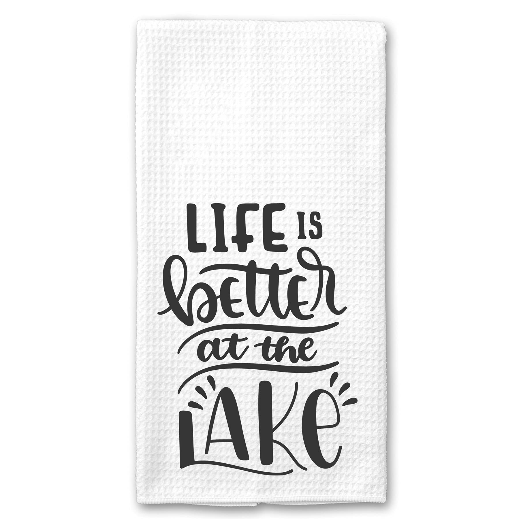 Life is Better at the Lake Cottage Kitchen Bar Tea Towel