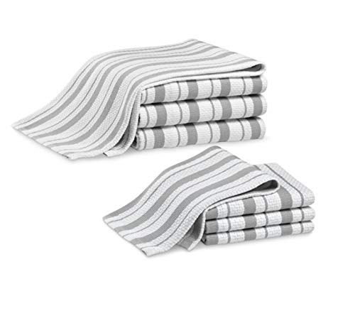 Williams Sonoma Drizzle Grey Dish Towels and Dish Cloths