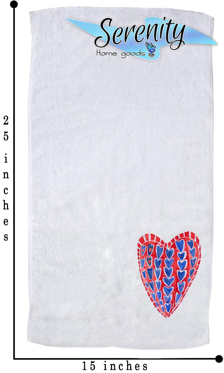 Maureen Claffy Collection | Memorial Day 4th of July Summer Home Decor Decorative Kitchen and Bath Hand Towels | American Flag | Spring Fall Accents | Red White and Blue Towel Home