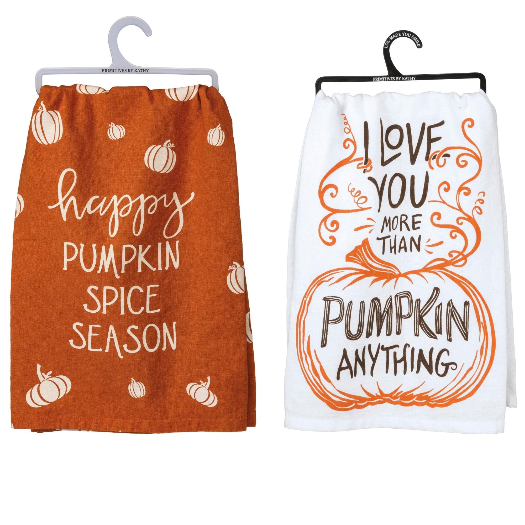 Thanksgiving Pumpkin Spice Kitchen Towel Fall Autumn Home Decor, Set of 2, Kitchen Decorations