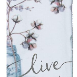 Kitchen Linens Set: Bundle Includes 1 Oven Mitt, 1 Potholder, 2 Kitchen Towels - Live Simply and Today is a Good Day Designs by Lisa Audit