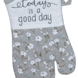 Kitchen Linens Set: Bundle Includes 1 Oven Mitt, 1 Potholder, 2 Kitchen Towels - Live Simply and Today is a Good Day Designs by Lisa Audit