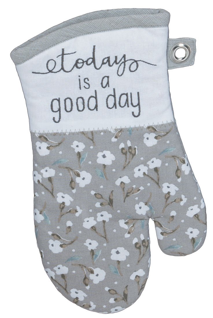 Kitchen Linens Set: Bundle Includes 1 Oven Mitt, 1 Potholder, 2 Kitchen Towels - Live Simply and Today is a Good Day Designs by Lisa Audit