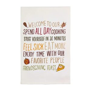 mud pie friendsgiving towel, welcome, small