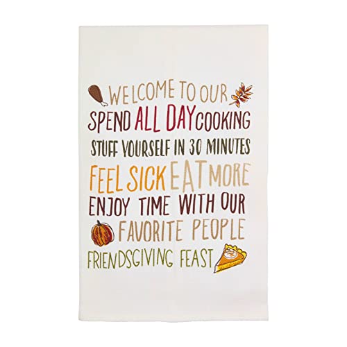 Mud Pie Friendsgiving Towel, Welcome, Small