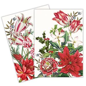 michel design works kitchen towel, christmas bouquet, set of 2