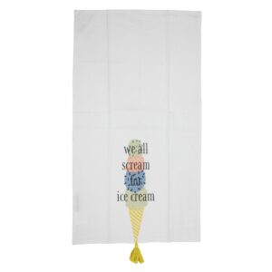 Foreside Home and Garden We All Scream for Ice Cream Multi Cotton Tea Towel