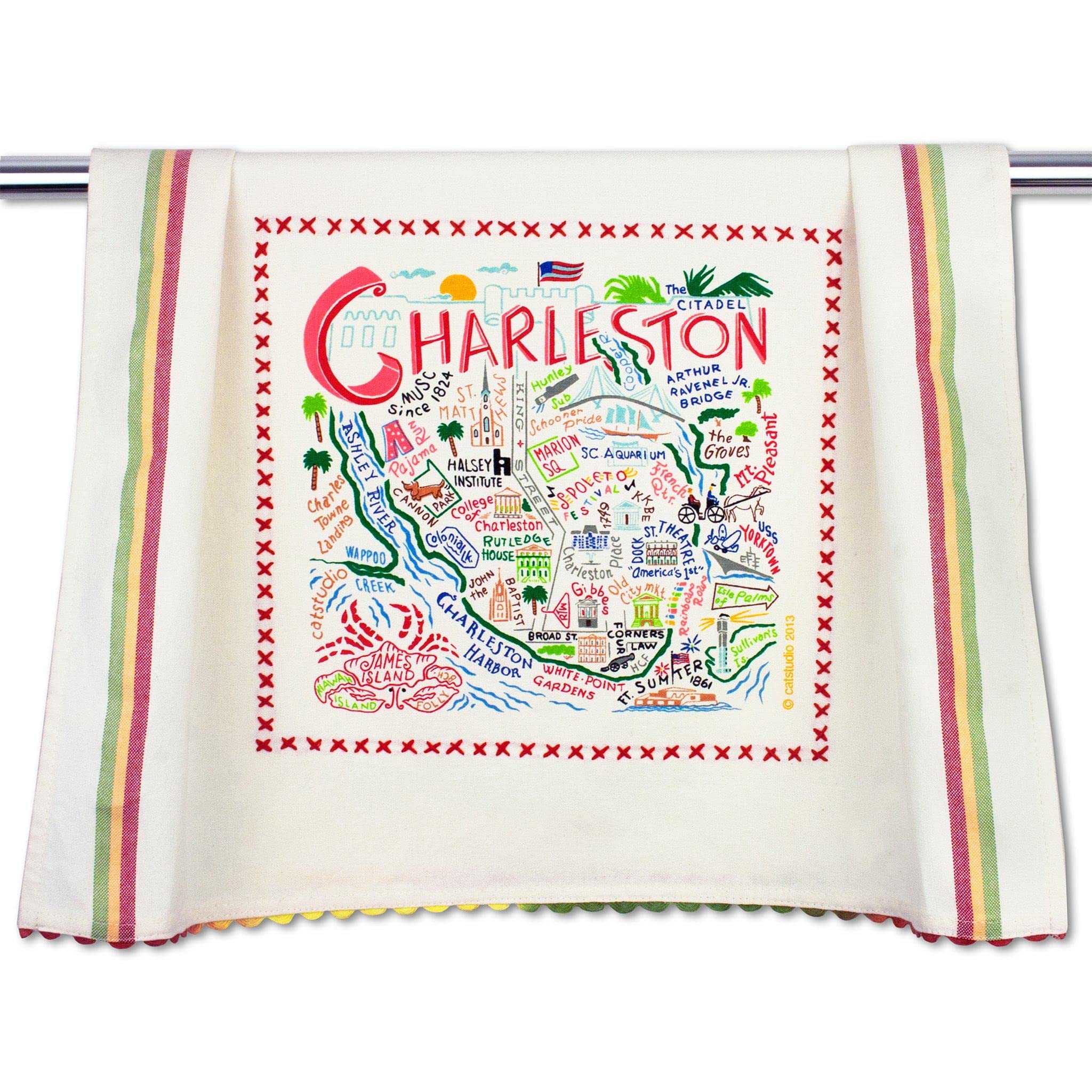 Catstudio Charleston Dish & Hand Towel | Great for Kitchen, Bar, & Bathroom