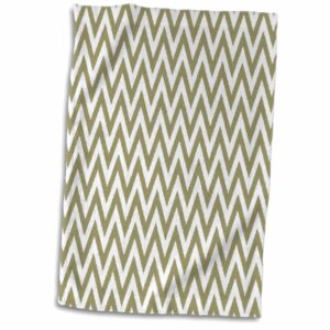 3d rose gold and white chevron stripes twl_202338_1 towel, 15" x 22"