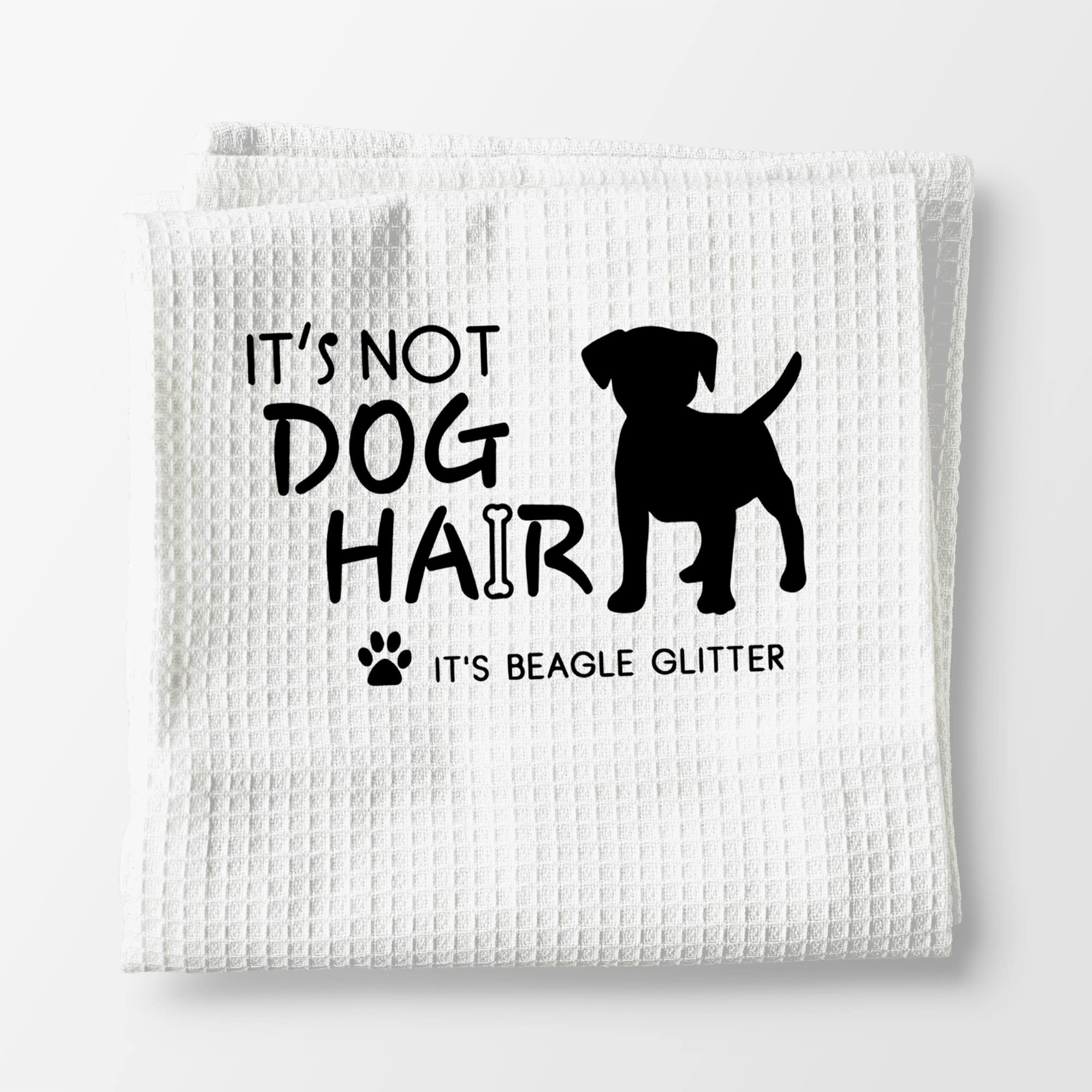 It’s Not Dog Hair It’s Beagle Glitter Funny Black Dog Quote Bath Towel,Dog Lovers Gifts Decorative Towel,Dog Mom Girls Gifts