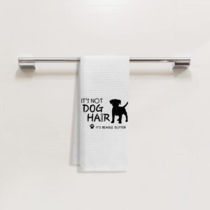 It’s Not Dog Hair It’s Beagle Glitter Funny Black Dog Quote Bath Towel,Dog Lovers Gifts Decorative Towel,Dog Mom Girls Gifts