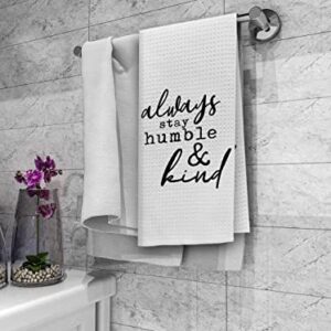 Dibor Christian Bible Verse Kitchen Towels Dish Towels Dishcloth,Always Stay Humble and Kind Decorative Absorbent Drying Cloth Hand Towels Tea Towels for Bathroom Kitchen,Christian Girls Women Gifts