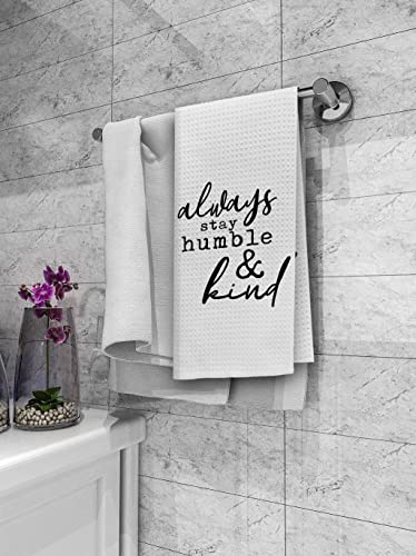 Dibor Christian Bible Verse Kitchen Towels Dish Towels Dishcloth,Always Stay Humble and Kind Decorative Absorbent Drying Cloth Hand Towels Tea Towels for Bathroom Kitchen,Christian Girls Women Gifts